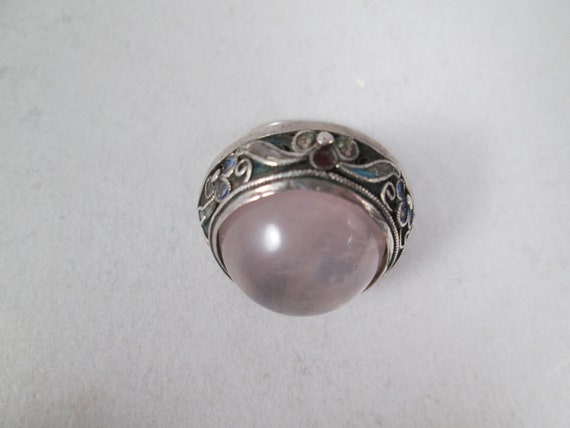1920s CHINESE EXPORT Ring. Sterling Silver Setting. … - Gem