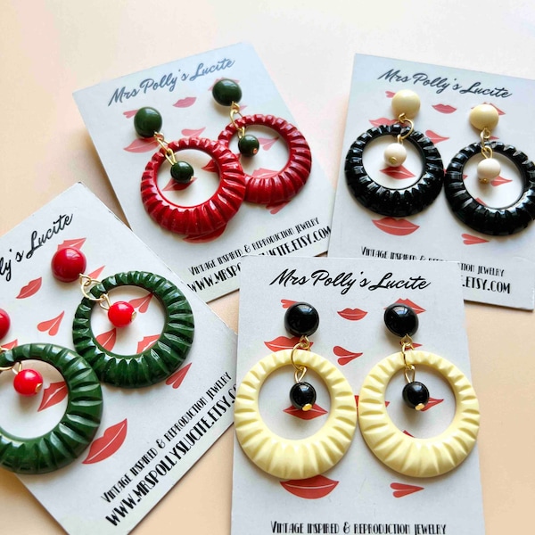 Plastic Hoop Earrings - Etsy