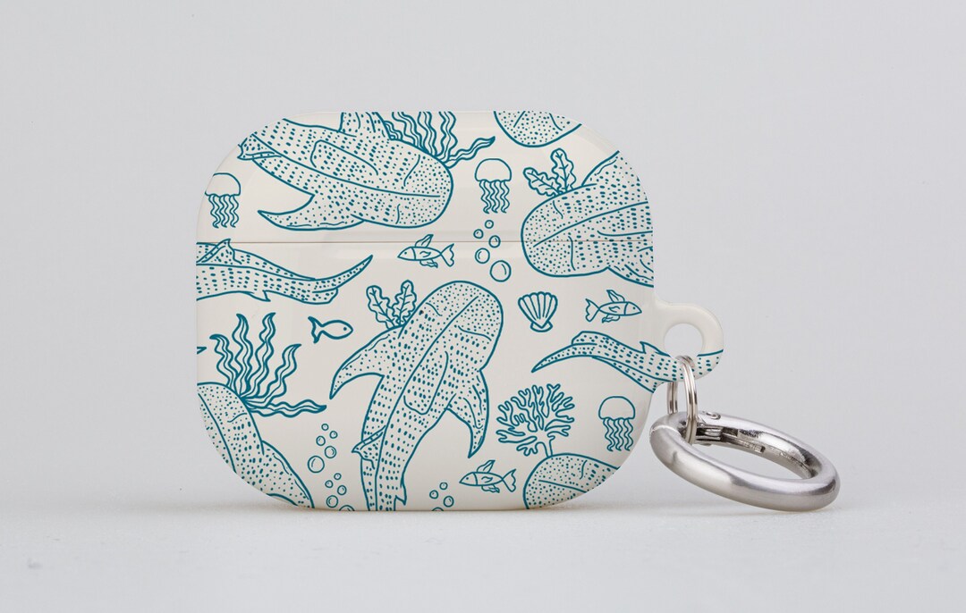 Whale Shark Coral Reef Airpods Case: Hand-designed Protective Cover ...