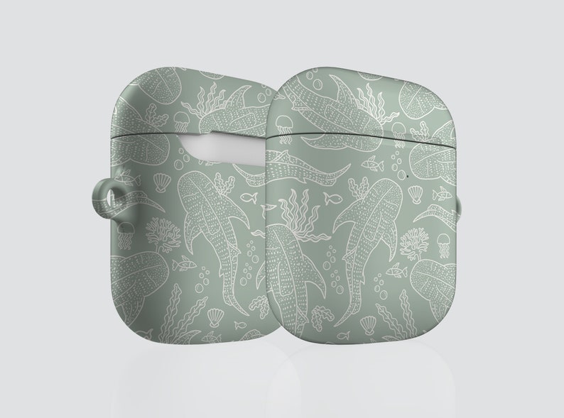 Whale Shark Coral Reef Airpods Case: Hand-designed Protective Cover ...