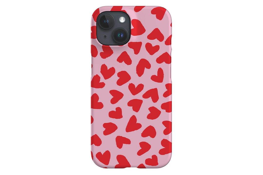 Big Red Hearts Phone Case | Cute Y2K Love Hearts | Cover for iPhone 16 ...
