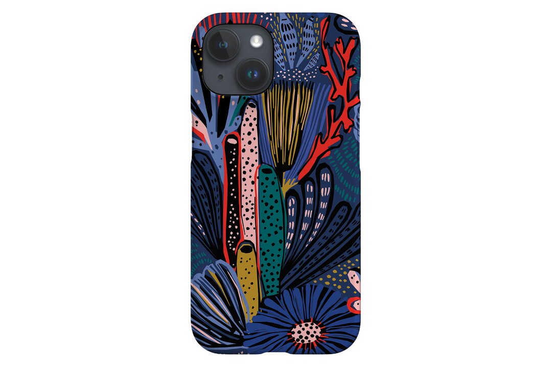 Sea Life by Masha Volnova Phone Case Abstract Ocean Coral Reef iPhone ...