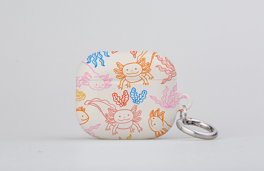 Axolotl Plants Line Art AirPod AirPod Pro Keychain Case Cover | Cute ...