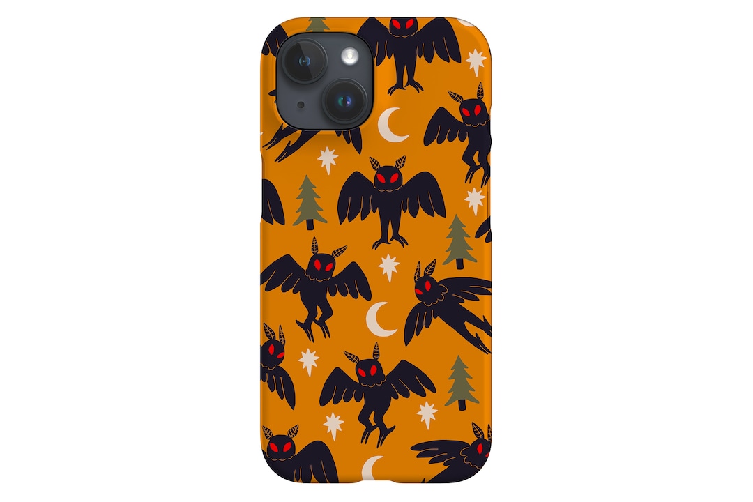 Mothman Scatter Phone Case: Folklore Cryptid Art; Mustard - Etsy