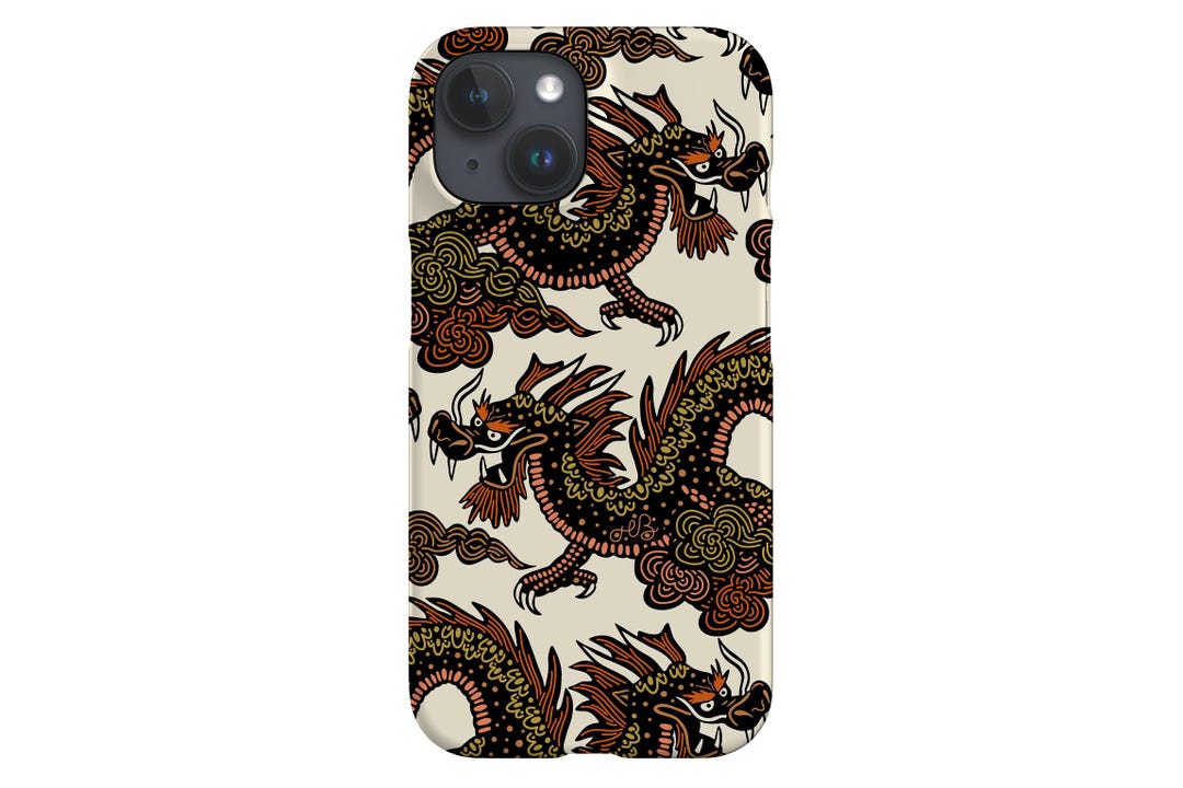 Large Dragon Scatter Phone Case | Chinese Fantasy | Cover for iPhone 16 ...