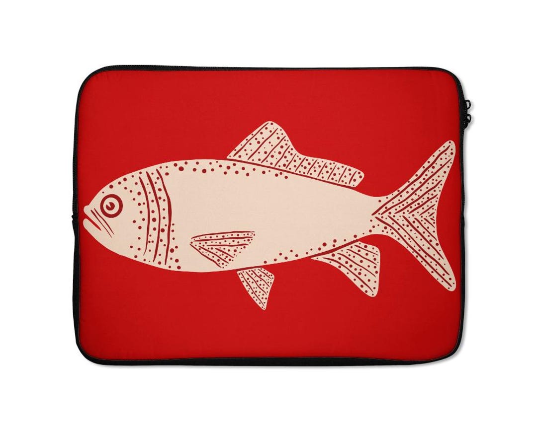 Fish Laptop Sleeve | Bold Retro Vintage Sea Cute Ocean Animal | Apple ...