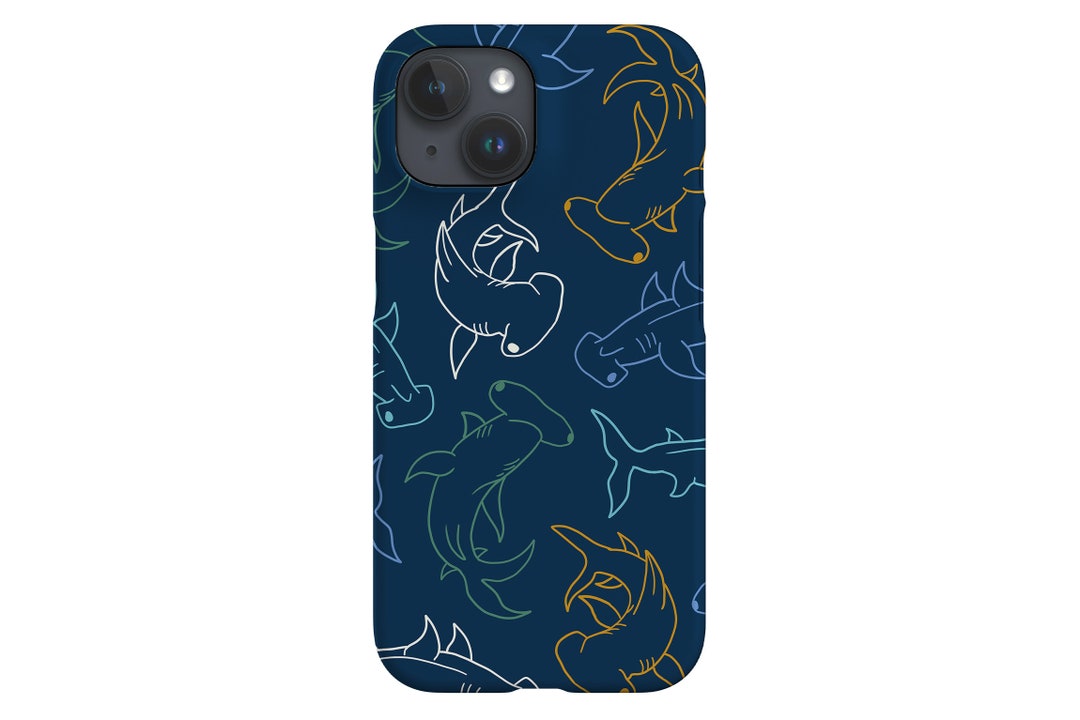 Hammerhead Shark Scatter Phone Case Ocean Sea Cover for iPhone 15 14 13 ...