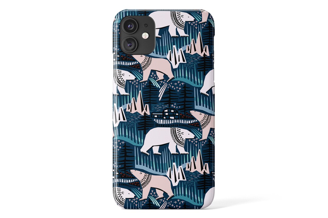 Polar Bear by Masha Volnova Phone Case Cute Snow Arctic - Etsy