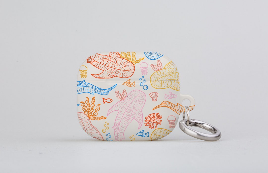 Whale Shark Coral Reef Airpods Case: Hand-designed Protective Cover ...