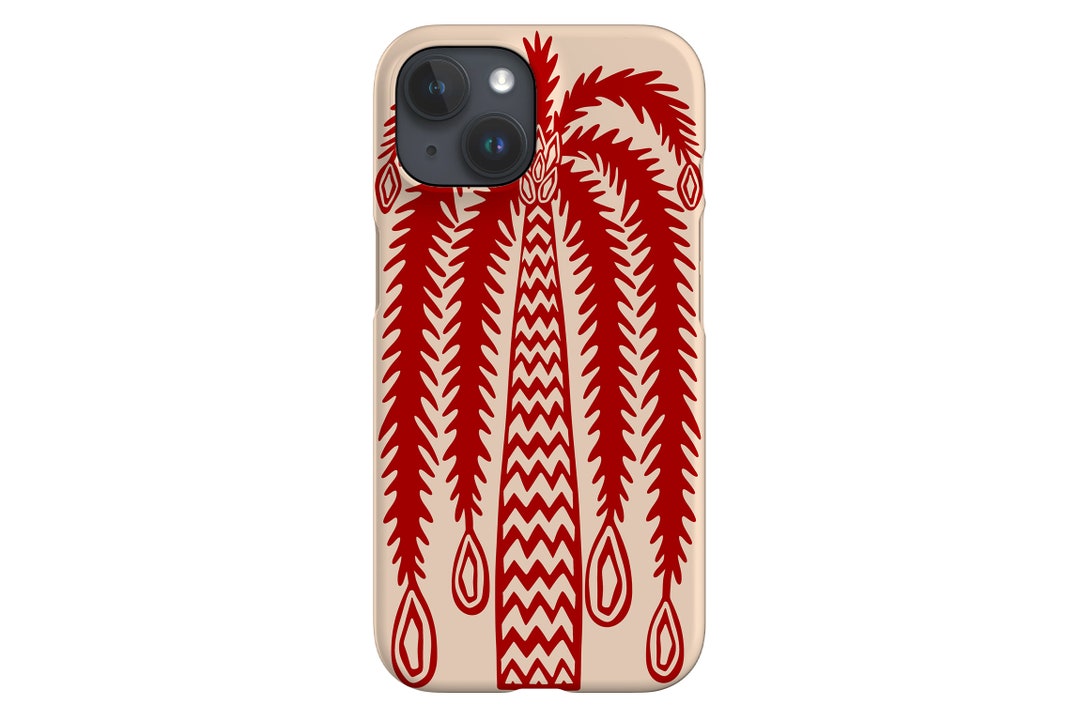 Bold Graphic Palm Tree Phone Case Abstract Leaf Cover for iPhone 15 14 ...