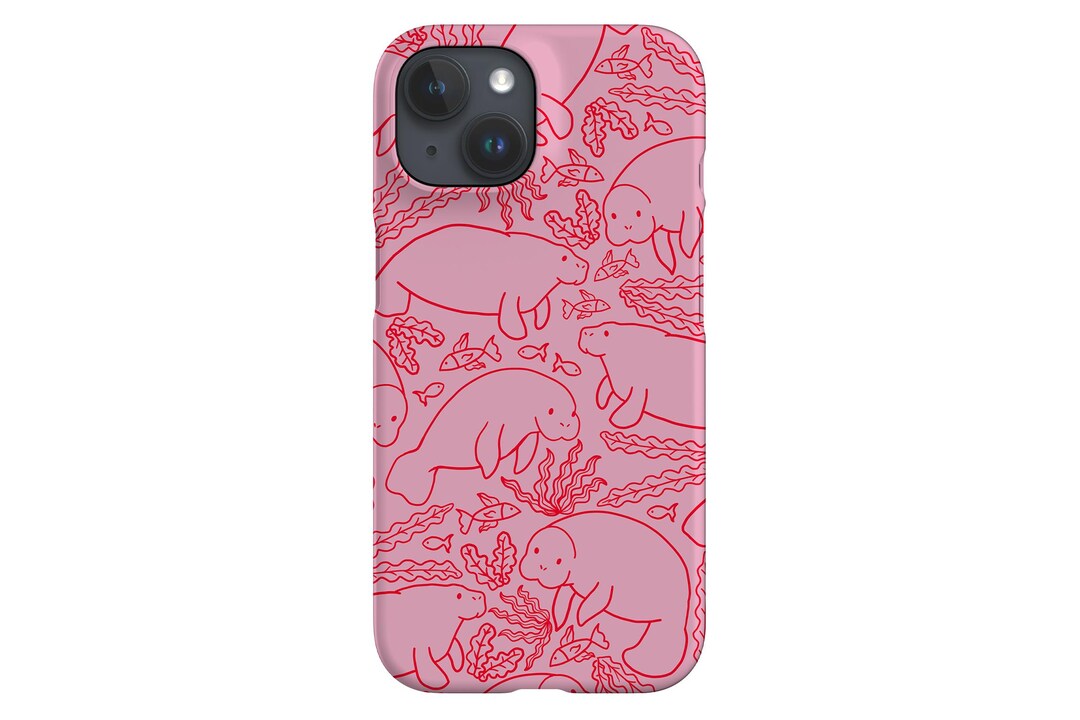 Manatee Coral Reef Phone Case | Cute Sea Ocean | Cover for iPhone 16 15 ...