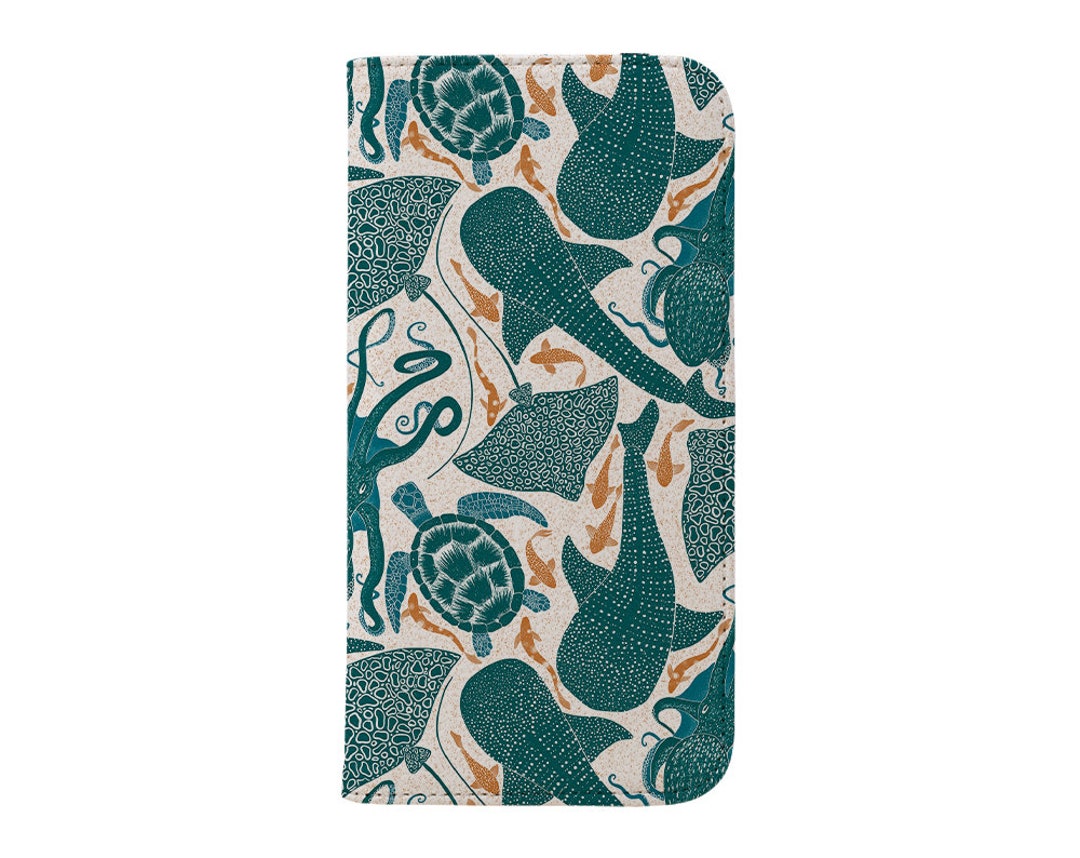 Whale Shark Aqua by Denes Anna Design Wallet Folio Phone Case | Turtle ...