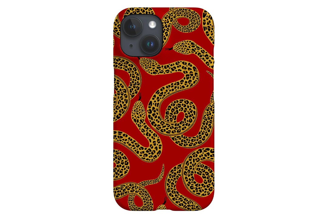 Red Snake Print Phone Case: Serpent Animal Design - Etsy UK