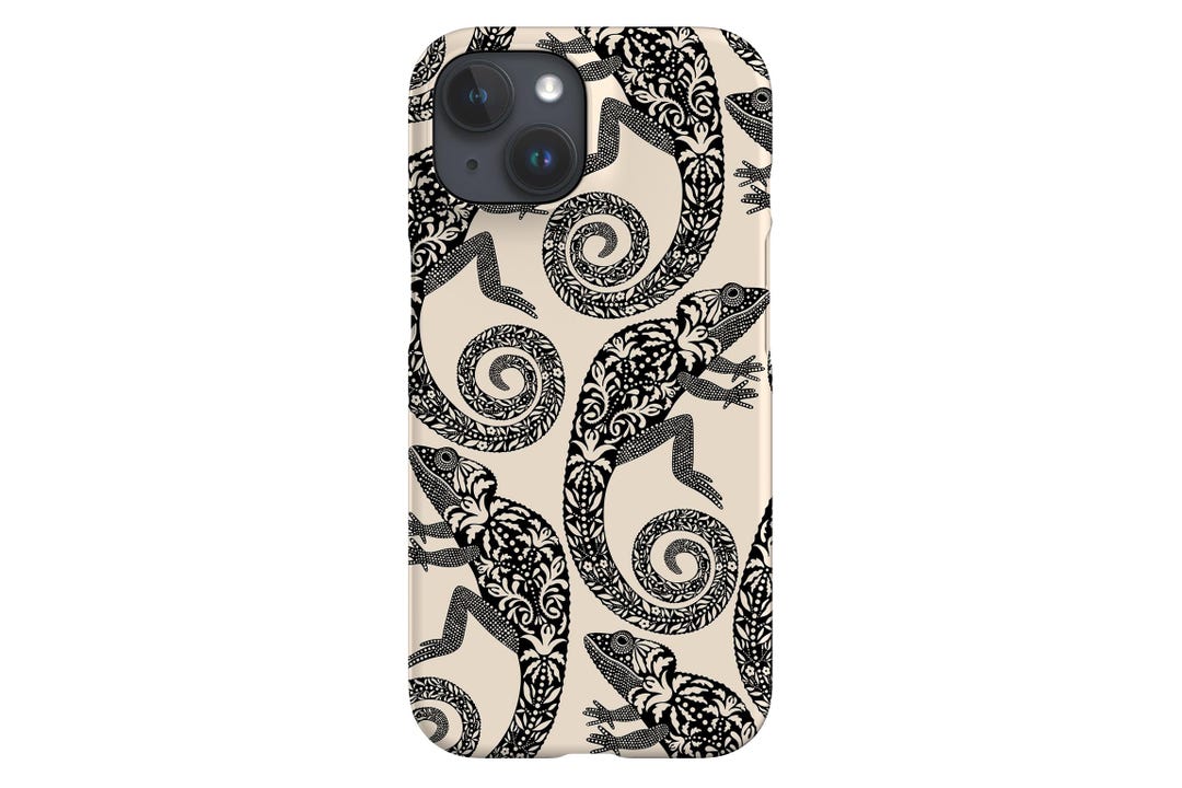 Floral Lizard Scatter Phone Case Reptile Cover for iPhone 16 15 14 13 ...