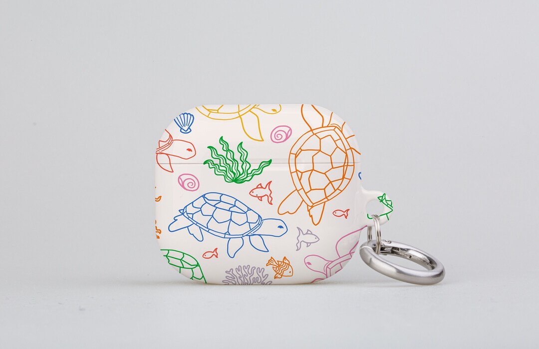 Line Art Turtles Limited-edition AirPod AirPod Pro Case Cover Cute ...