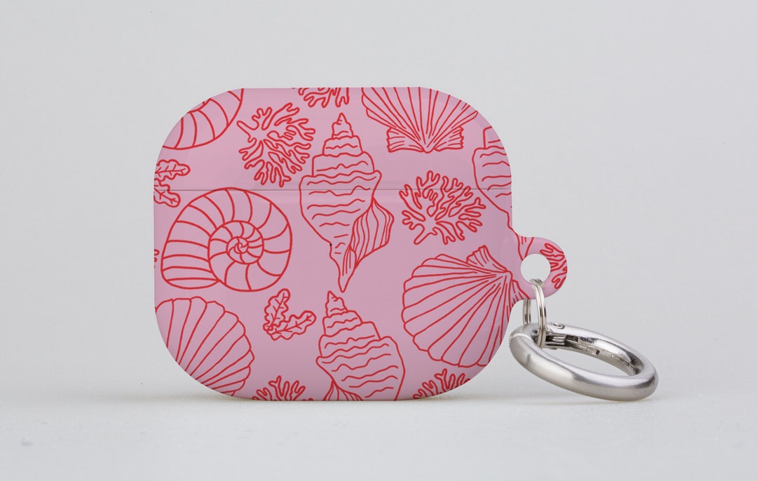 Seashell Coral Reef AirPod AirPod Pro Keychain Case Cover | Line Art ...