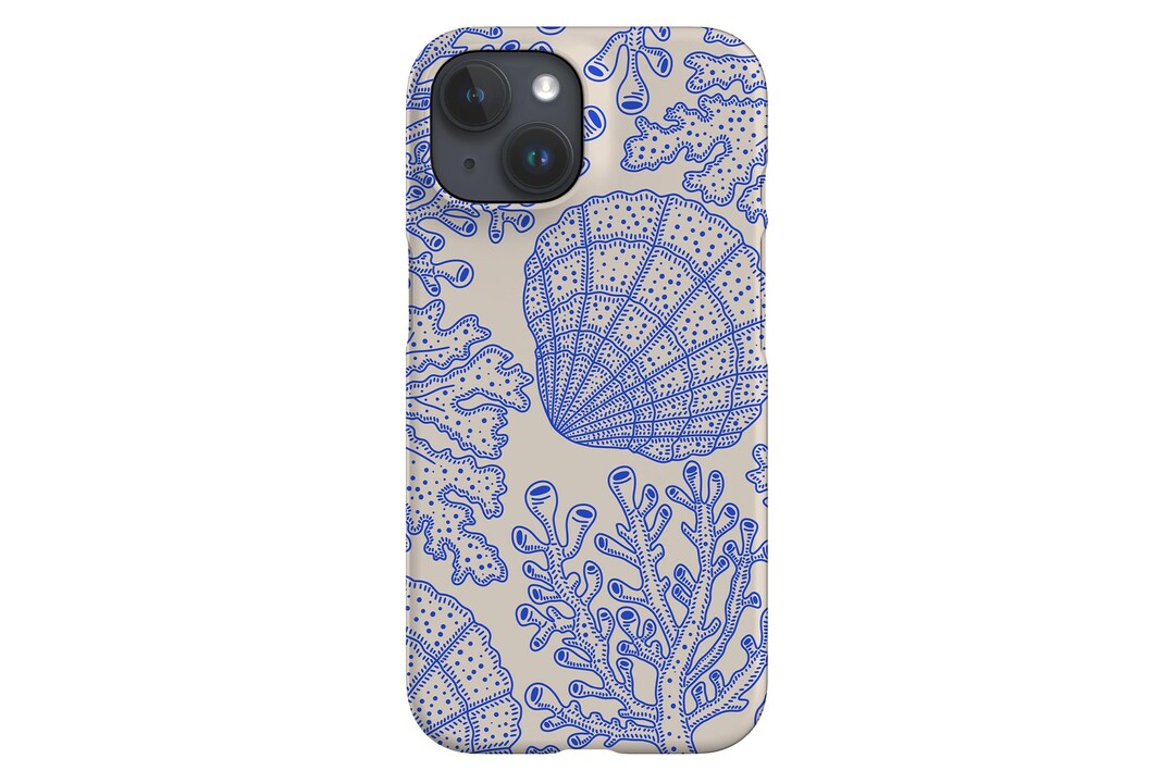 Large Coral Reef Phone Case Sea Ocean Shell Cover for iPhone 16 15 14 ...