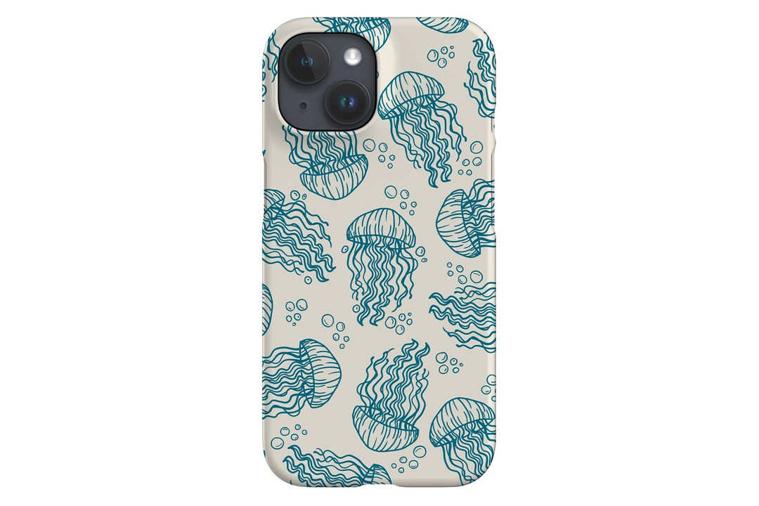 Jellyfish Scatter Bubble Limited-edition Phone Case Line Art Ocean ...