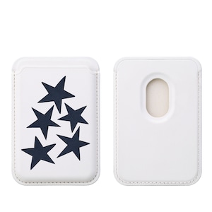Vintage Large Stars Unique Vegan Leather Magsafe Card Holder Wallet ...