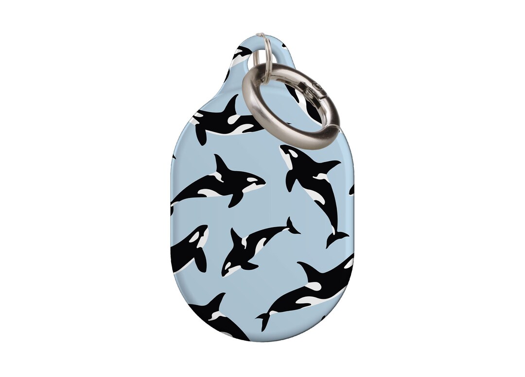 Orca Apple AirTag Holder Cover Keychain Keyring Killer Whale Ocean Sea ...
