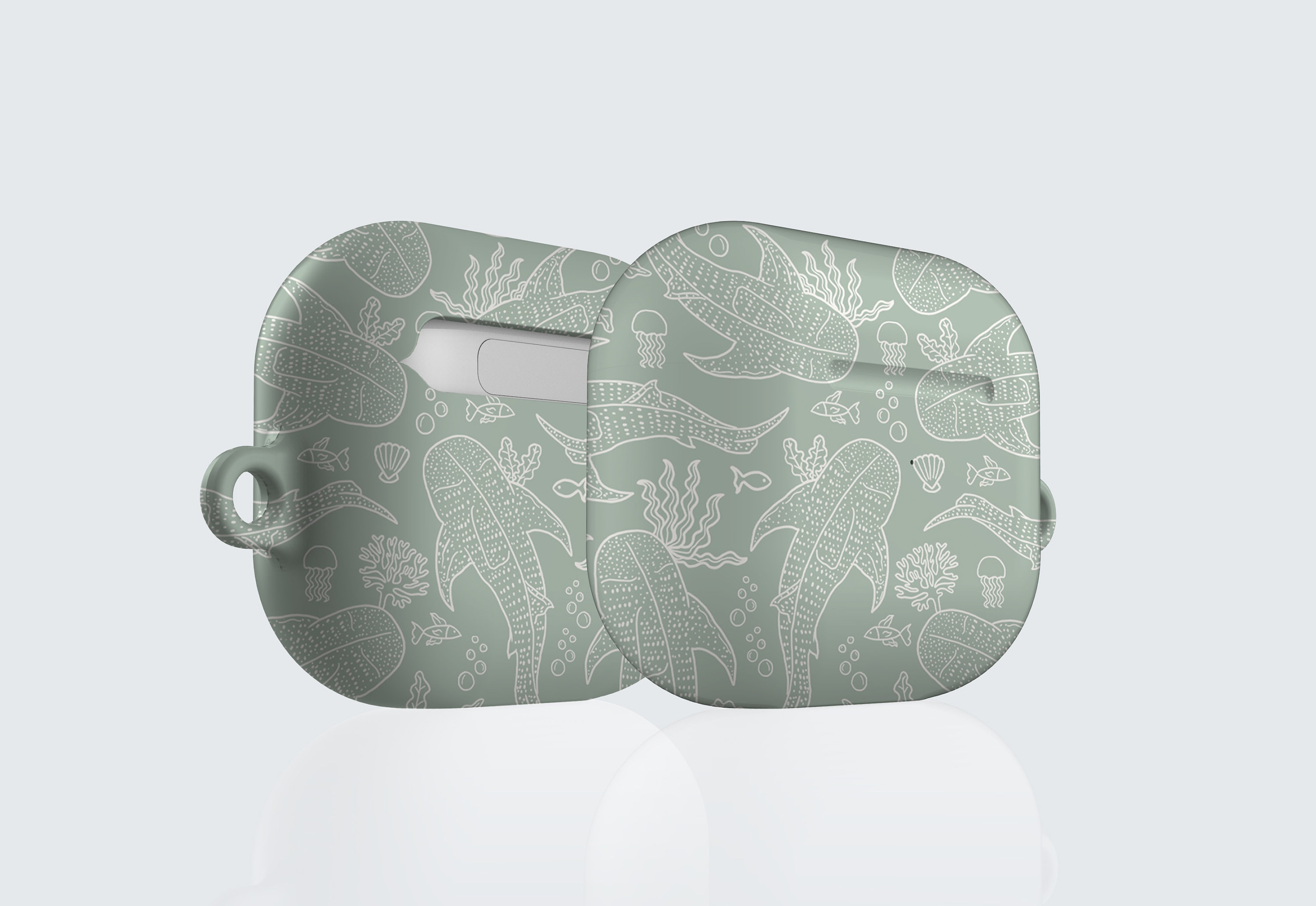 Whale Shark Coral Reef Airpods Case: Hand-designed Protective Cover ...