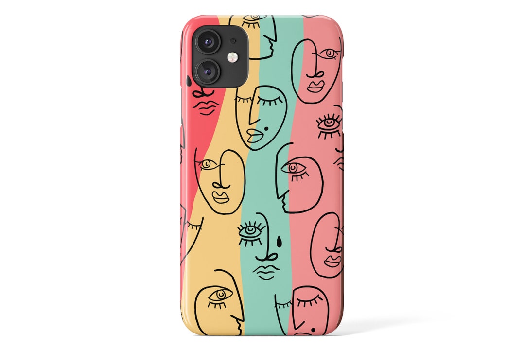 Cubism Faces Scatter Limited-edition Phone Case Abstract - Etsy