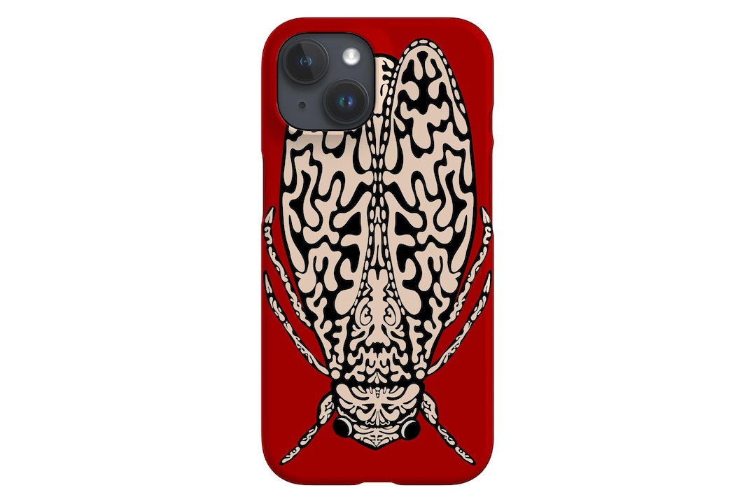Red Bug Phone Case: Insect Folk Art Print - Etsy