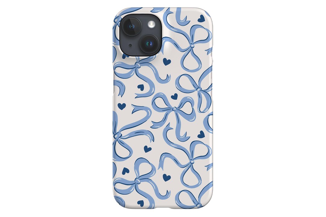 Blue Bows & Hearts by Vivian Hasenclever Phone Case: Coquette Iphone ...
