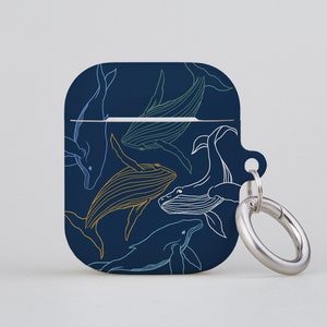 Humpback Whale Line Art AirPod AirPod Pro Keychain Case Cover | Cute ...