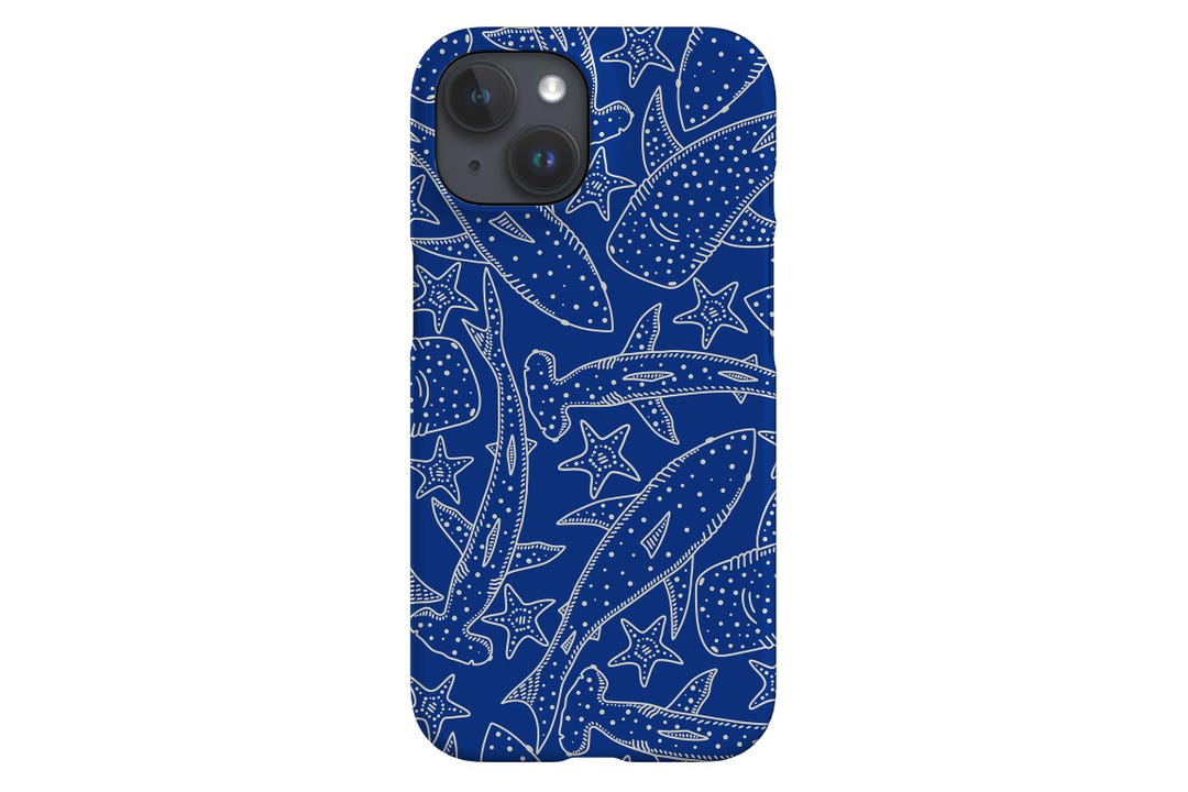 Sharks & Starfish Phone Case Sea Ocean Cover for iPhone 16 15 14 13 12 ...