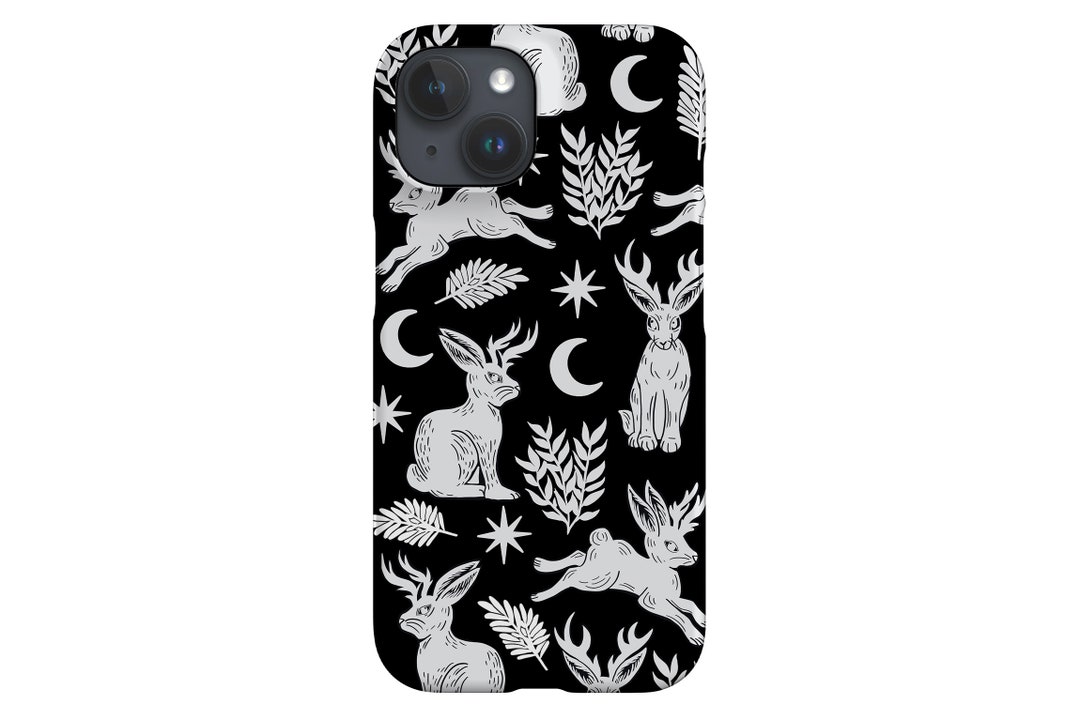 Jackalope Scatter Phone Case | Folklore Rabbit | Cover for iPhone 16 15 ...