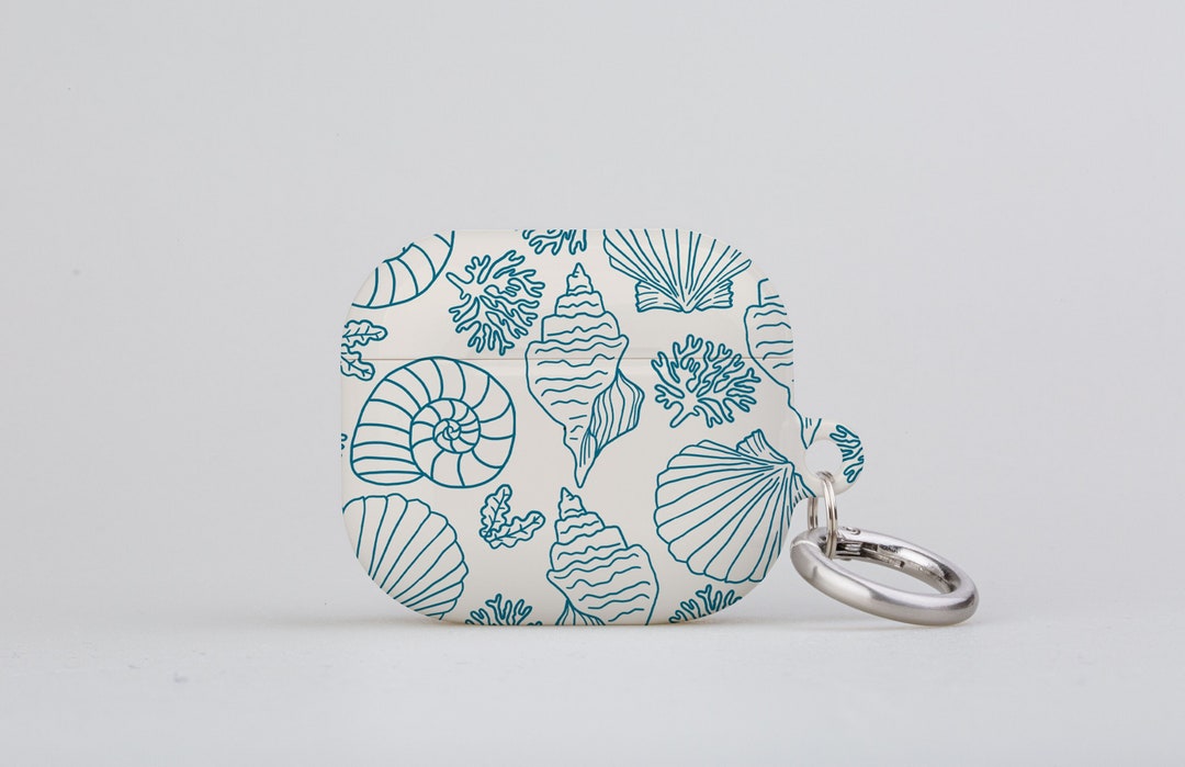 Seashell Coral Reef AirPod AirPod Pro Keychain Case Cover | Line Art ...