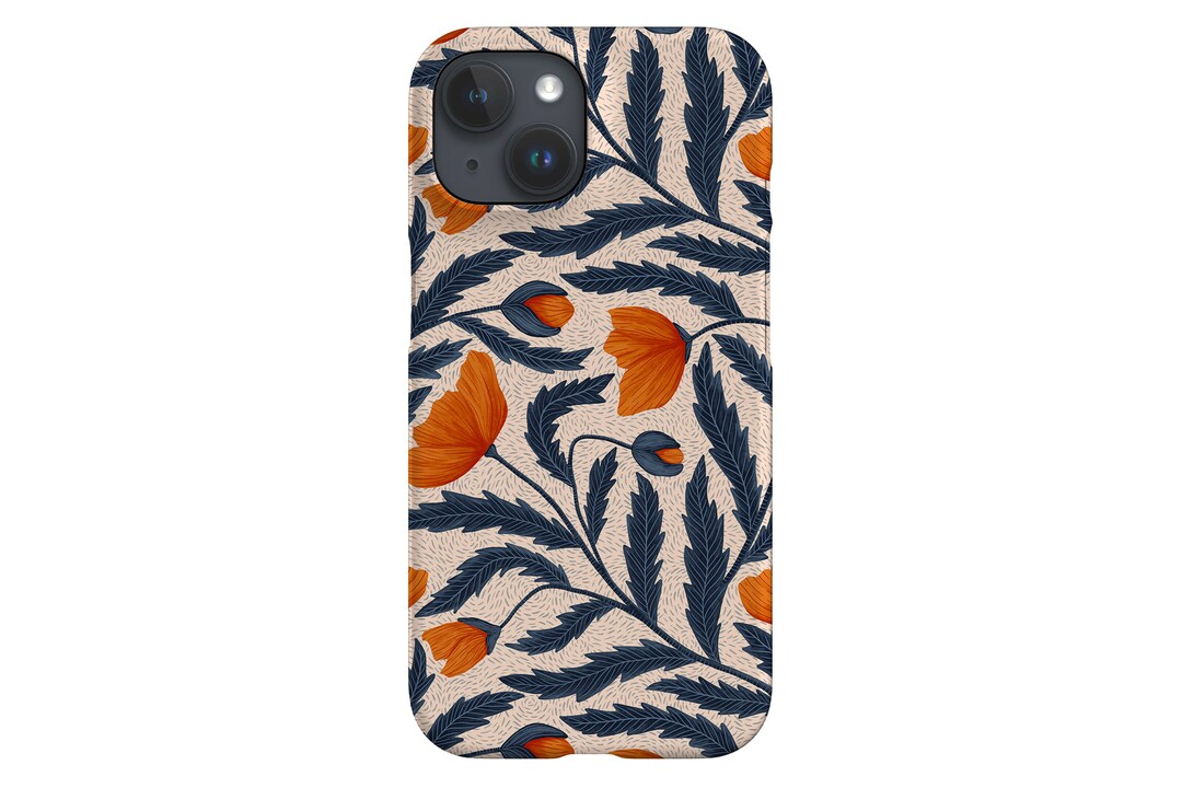Poppy Flowers Phone Case: Artwork by Denes Anna Design; Orange Floral ...