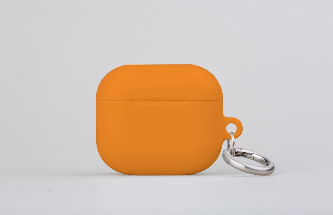 Tiger Orange AirPod Case | Minimalist Plain Block Cover - Etsy