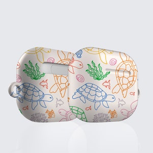 Line Art Turtles Limited-edition AirPod AirPod Pro Case Cover Cute ...