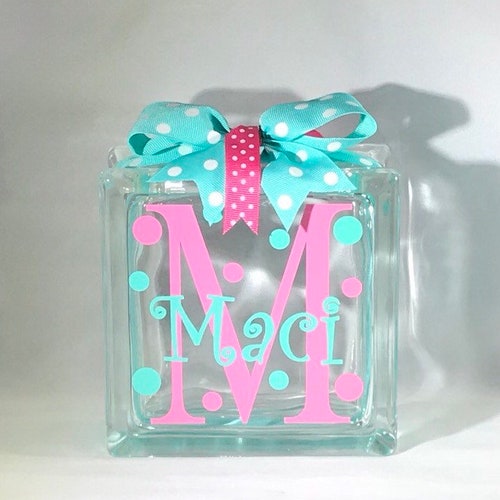 Personalized Glass Bank Personalized Glass Block Money Bank - Etsy