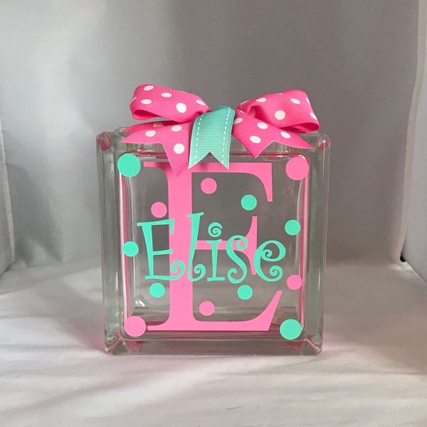 Glass Block Piggy Bank - Etsy
