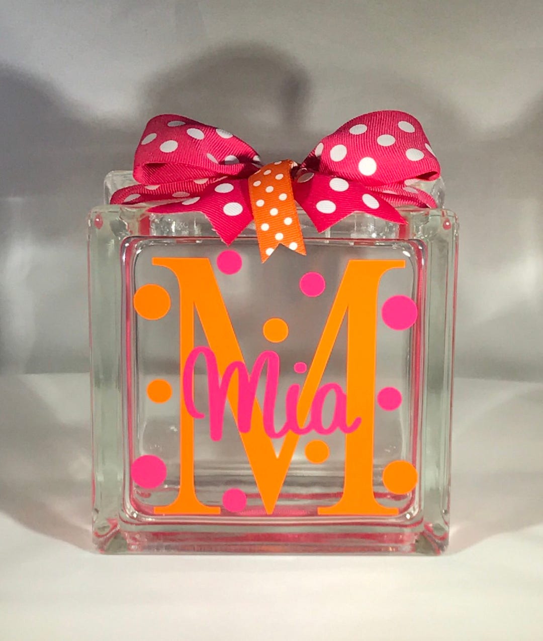 Girls Personalized Bank, Girls Glass Block Bank, Girls Piggy Bank ...