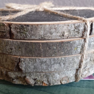 Chalkboard Coasters - Set of 4 Rustic Chalkboard Coasters (birch or ...