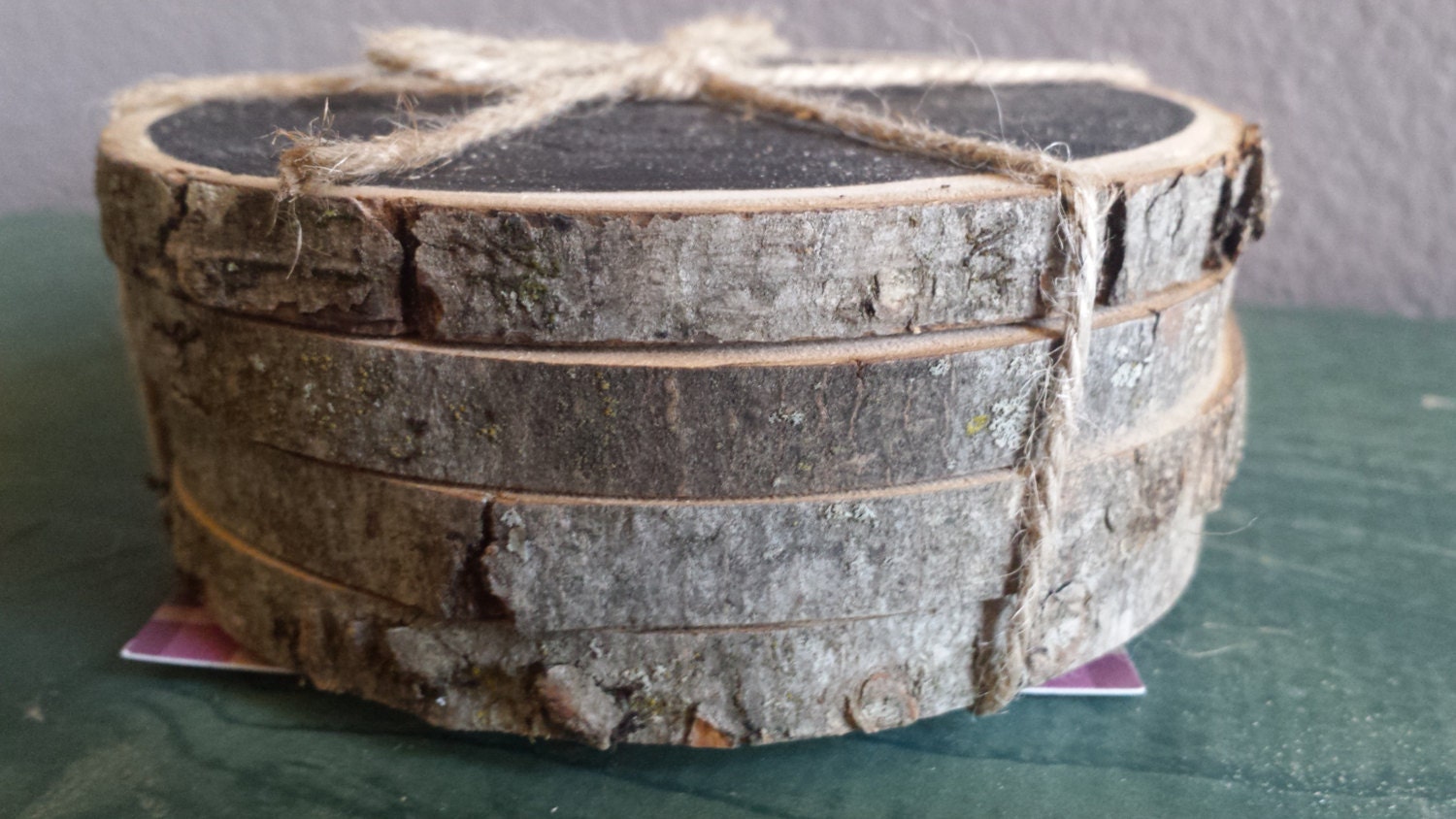 Chalkboard Coasters - Set of 4 Rustic Chalkboard Coasters (birch or ...