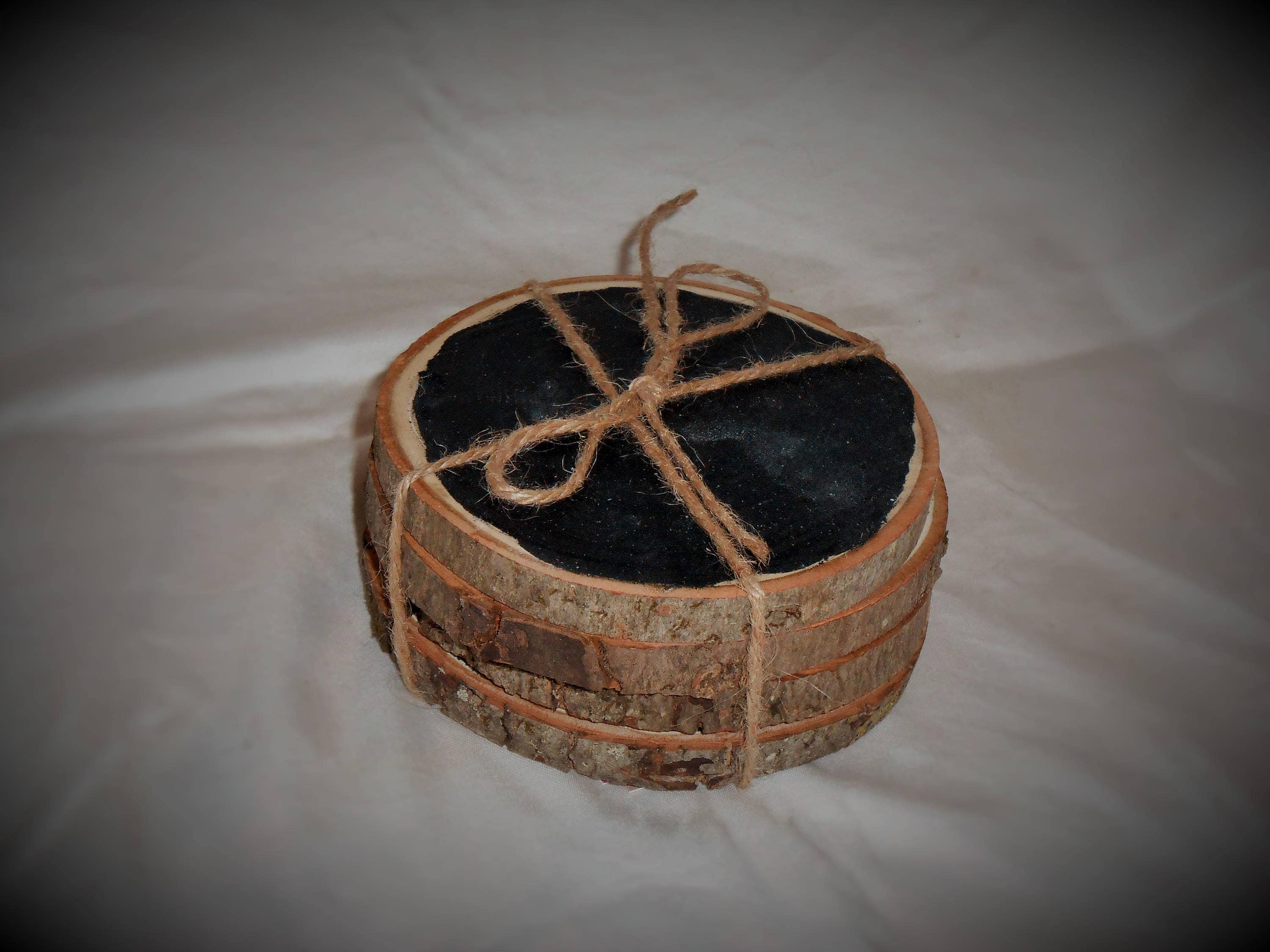 Chalkboard Coasters - Set of 4 Rustic Chalkboard Coasters (birch or ...