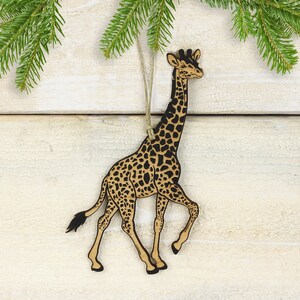 GIRAFFE CHRISTMAS ORNAMENT Intarsia Wood Carving. This Giraffe - Etsy