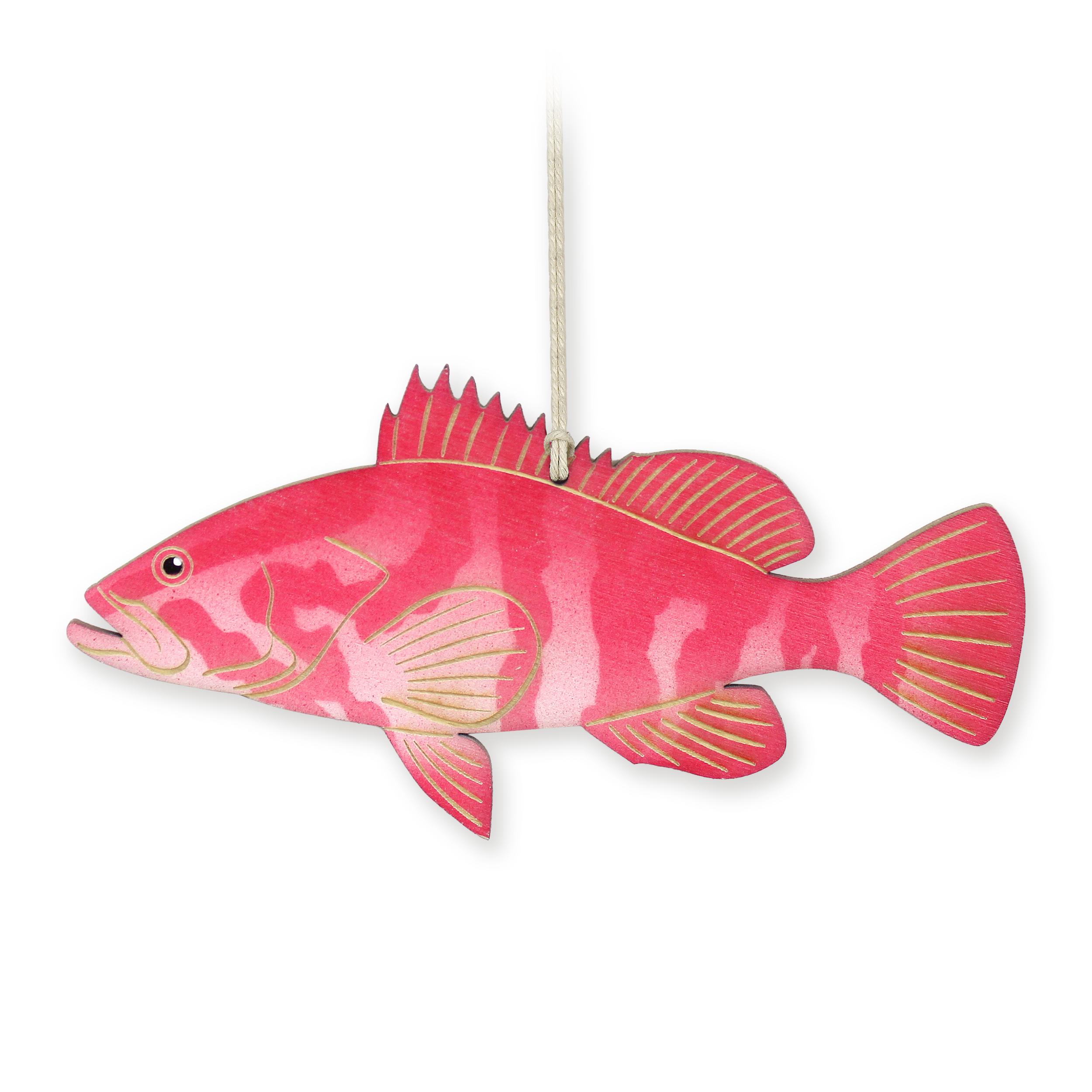 Red Grouper Fish Christmas Ornament - Etsy