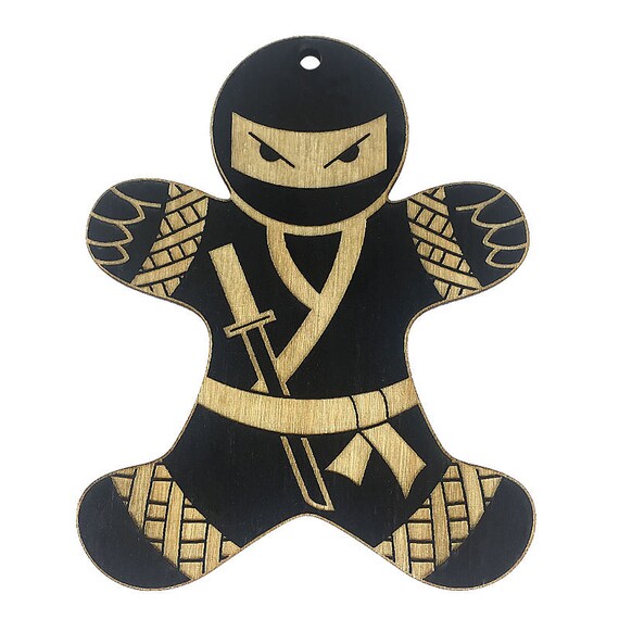 Ninja Gingerbread Man Christmas Ornament | Etsy