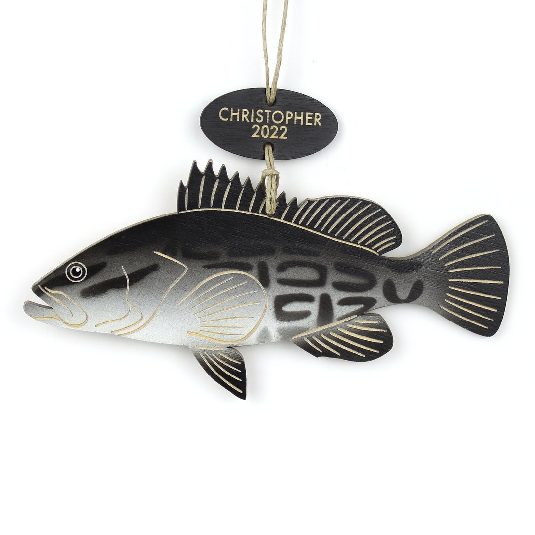 Personalized Black Grouper Fish Christmas Ornament - Etsy