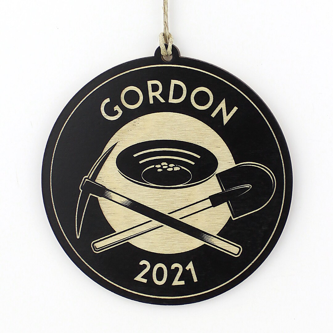 Personalized Gold Miner Gold Panning Christmas Ornament - Etsy