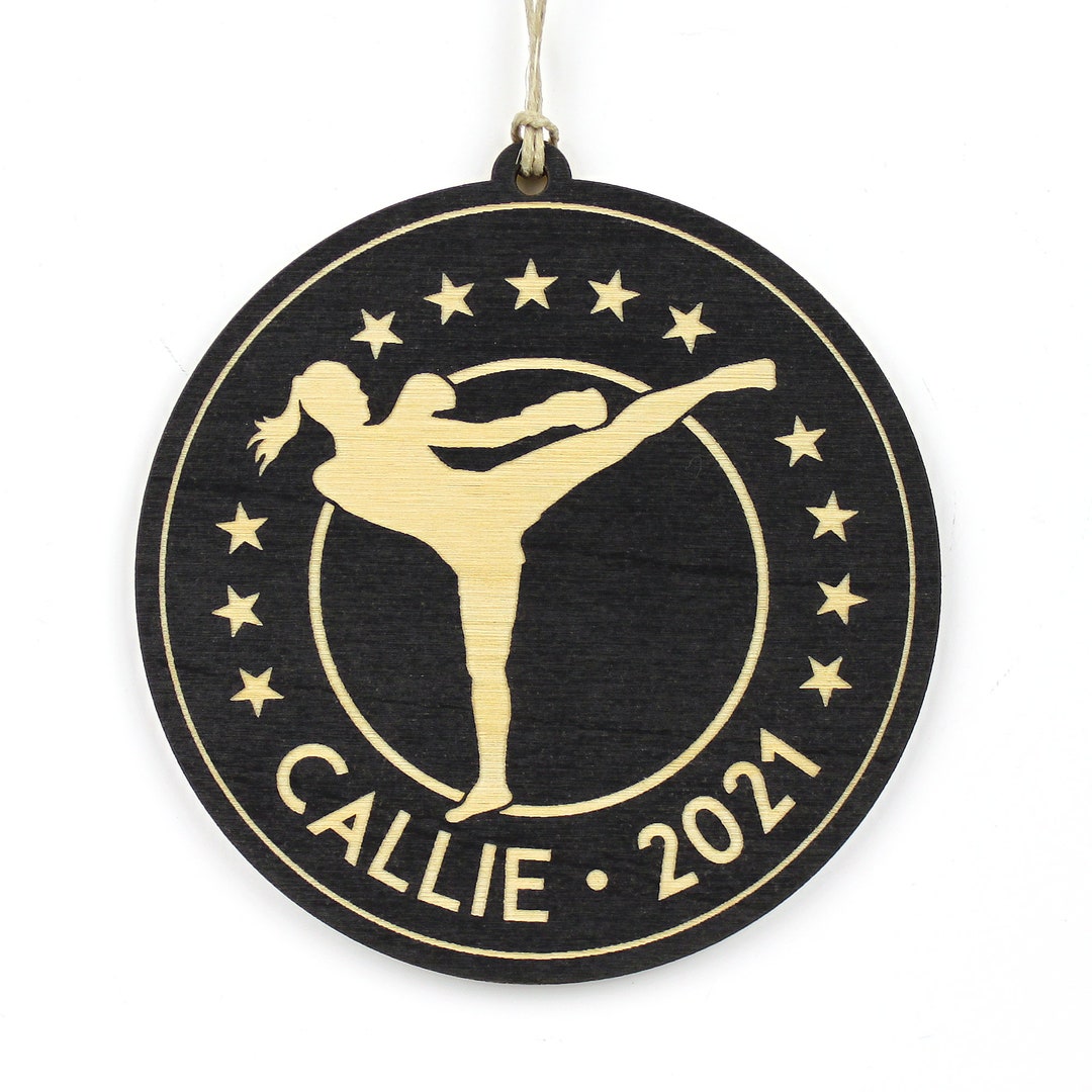 Personalized Kickboxing Christmas Ornament (female, Girl's, Women's ...