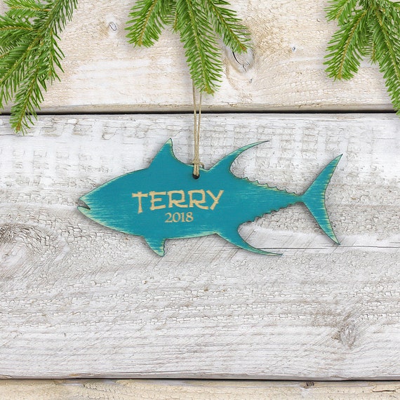 Personalized Yellowfin Tuna Fish Christmas Ornament | Etsy
