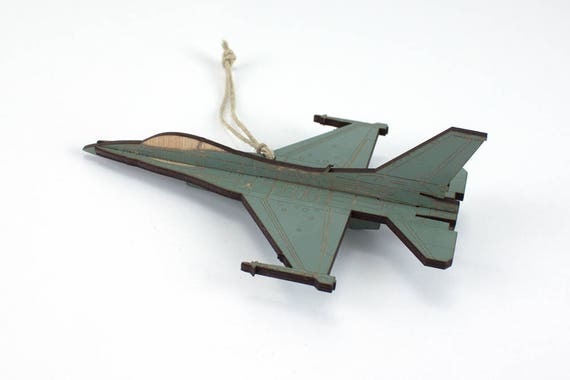 F-16 Falcon Fighter Jet Airplane Christmas Ornament | Etsy