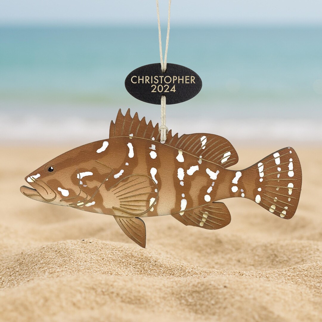 Personalized Nassau Grouper Fish Christmas Ornament - Etsy